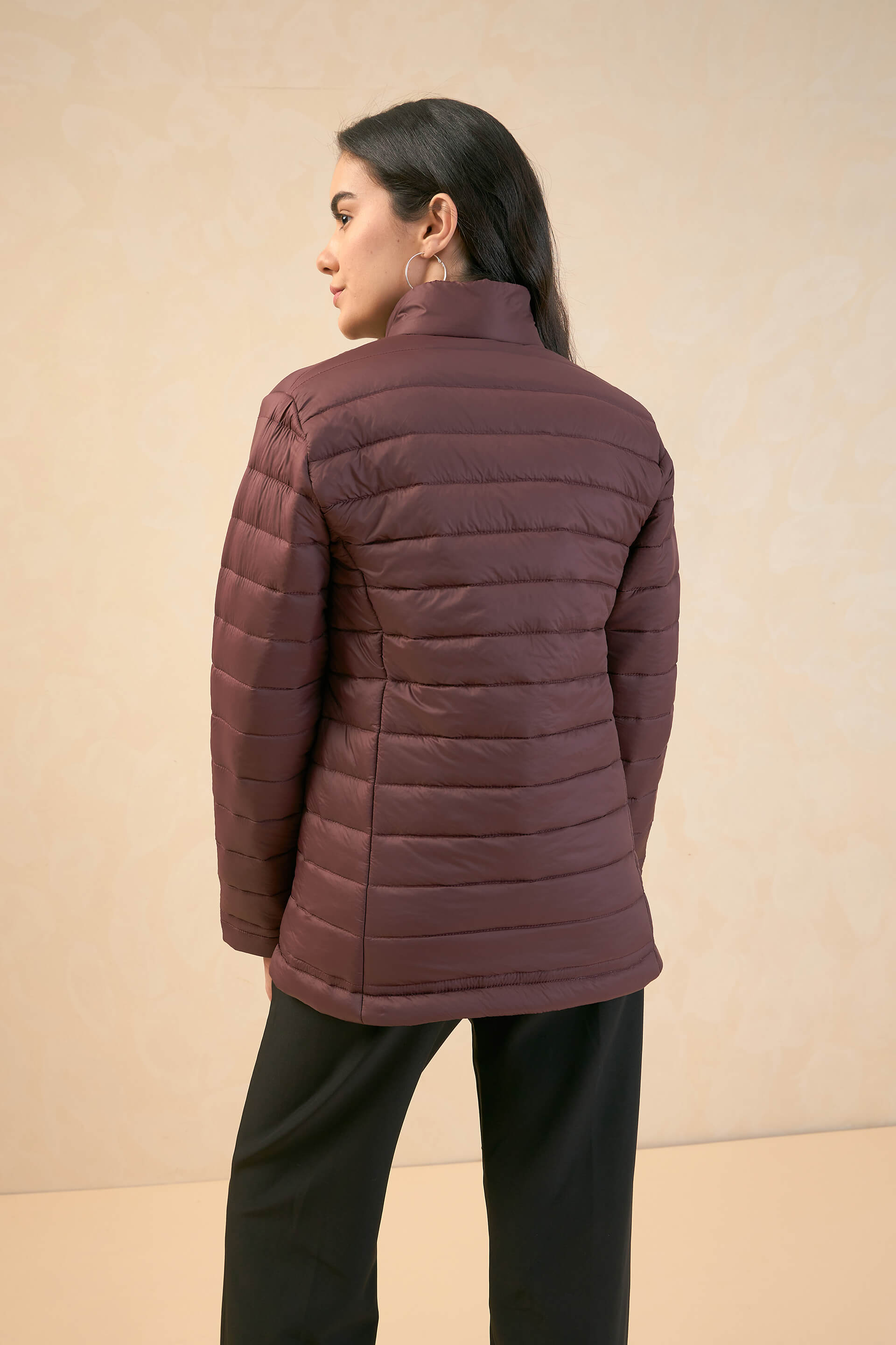 Buy Maeve-Maroon Puffer Jacket - Maroon Color | Jackets for Women ...