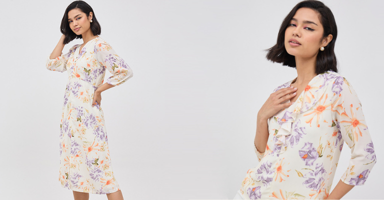 Buy Oryn Boat Neck Shaped Shift Dress-Candy Pink Color | Dress for ...